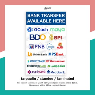 Bank Transfer and accepted payment method standee signage | Shopee ...