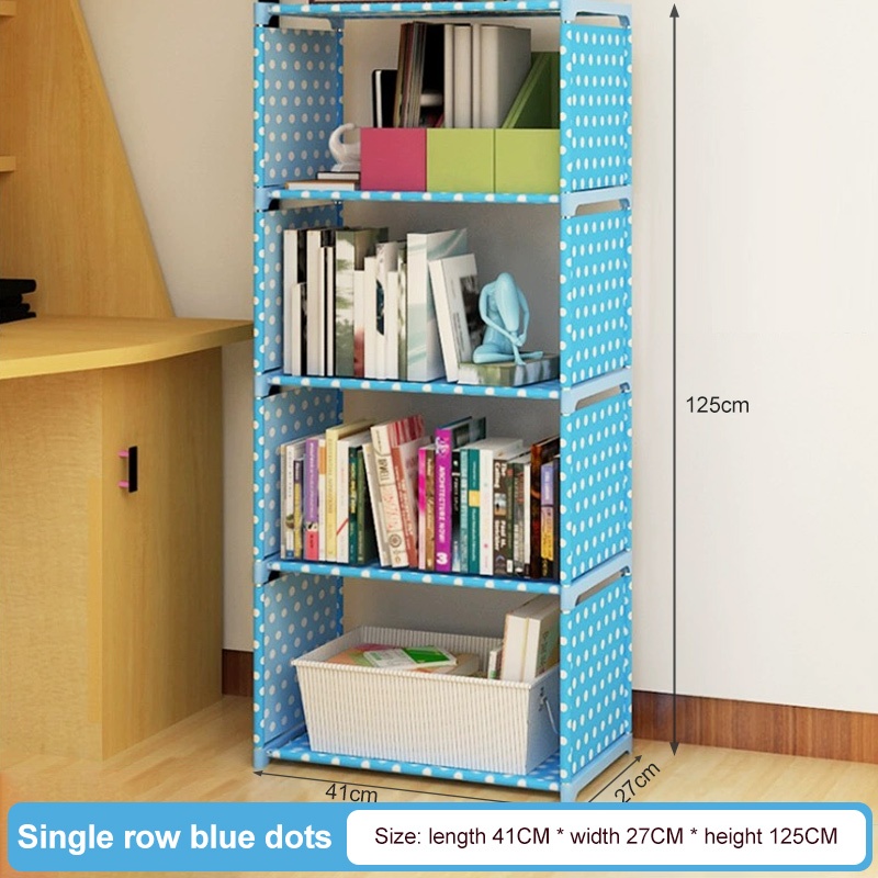 LOOGU 1/2/3 Row BookShelf Kid Toy Storage Rack DIY Multi Function ...