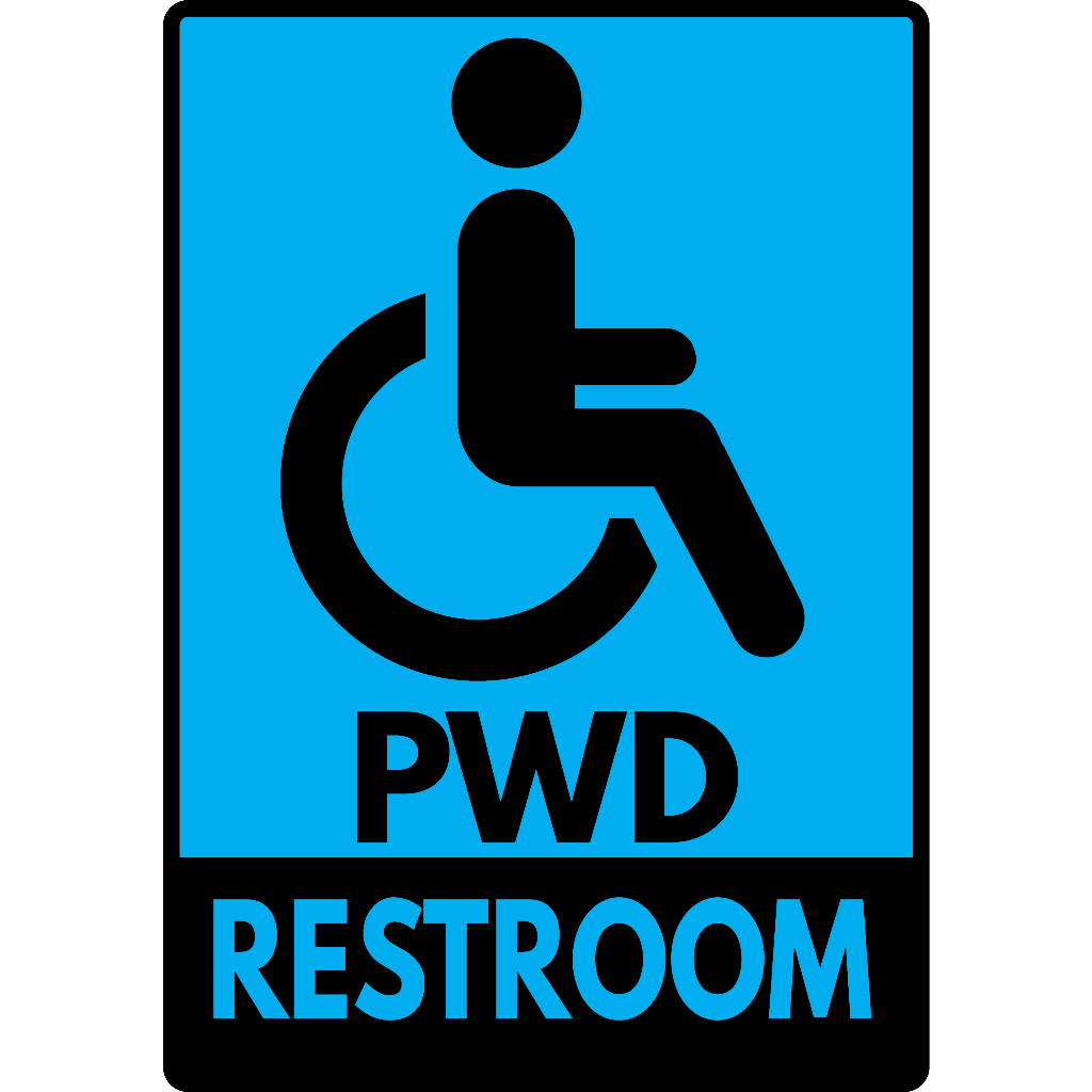 PWD Restroom Door Signs for Household and Company Use Safety Signs ...