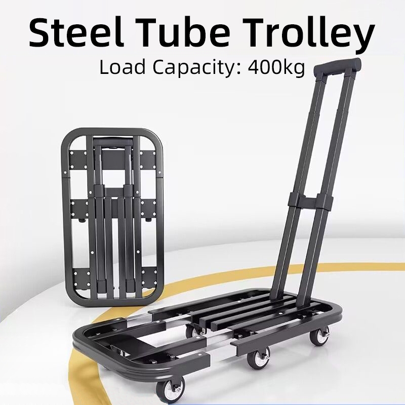 Adjustable Push Cart Steel Hand Truck Heavy Duty Push Cart Foldable ...
