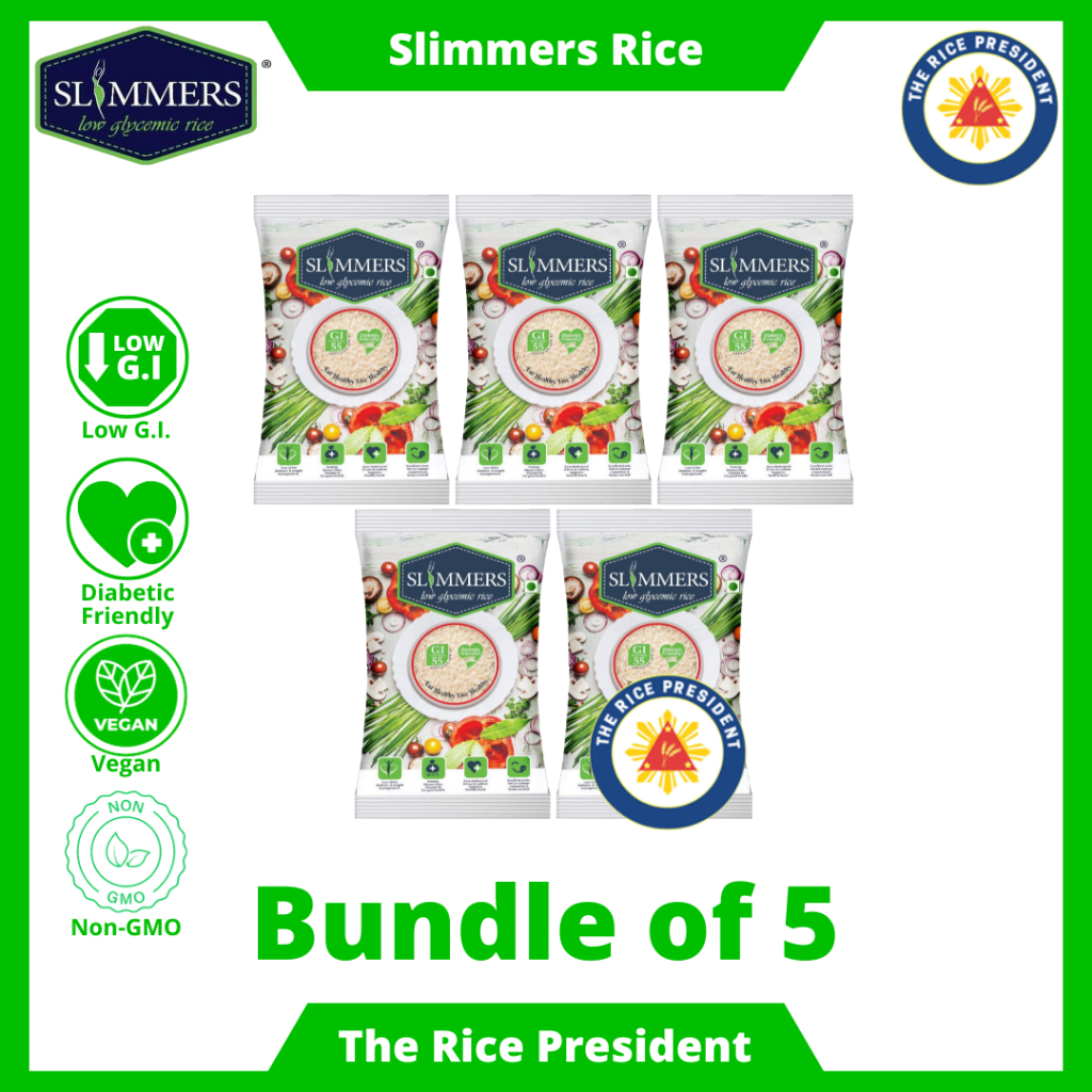 Slimmers Rice, 1st Low Glycemic White Rice in the Phils. 5kg Bundle ...