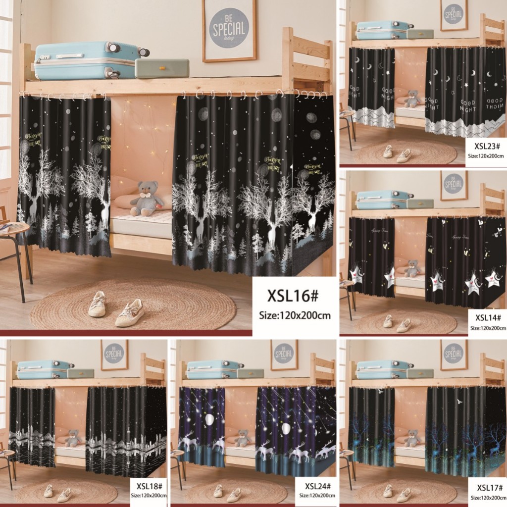 Dormitory Bed Curtain 48FT/1.2m Student Private Bunk Dormitory Desk ...