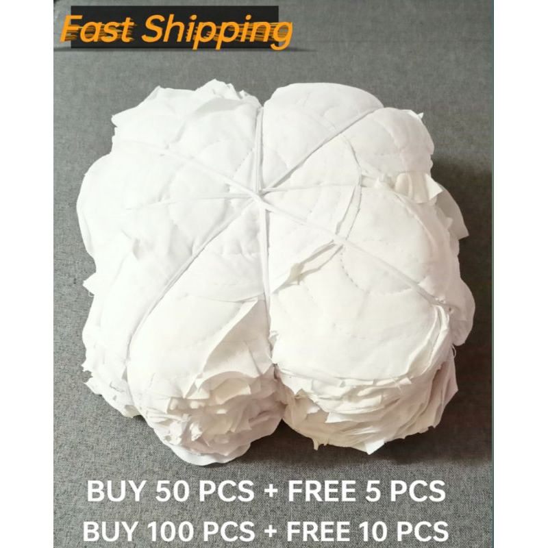 Basahan Bilog 50pcs/100pcs colored/plainwhite bilog na basahan, round ...