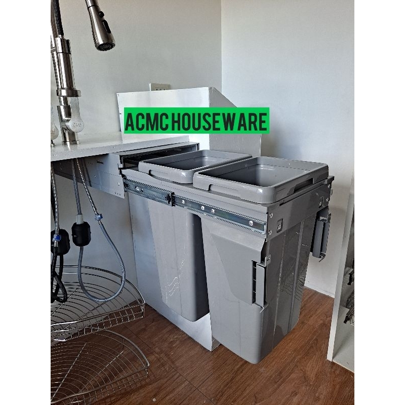 Kitchen Pull out Waste Bin Trash Bin high quality | Shopee Philippines