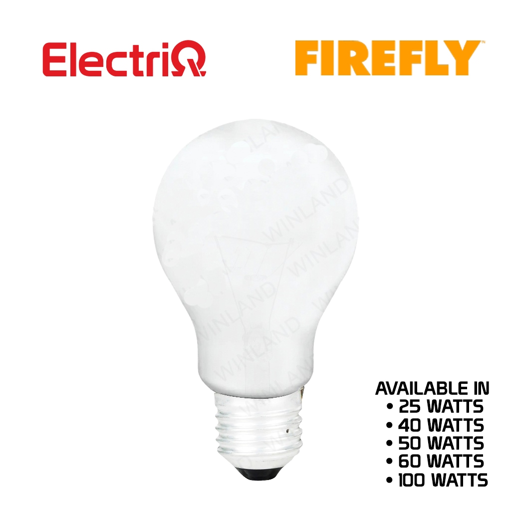 Electriq l Firefly FROSTED Standard Lamp Incandescent Incubator Light ...