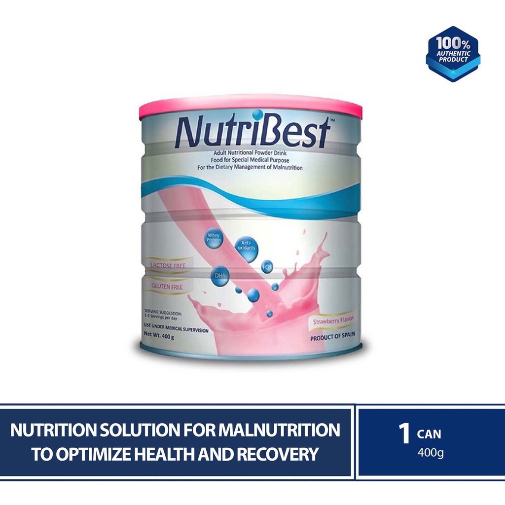 Nutribest Strawberry 400g Can (Oral Nutrition Solution For Malnutrition ...