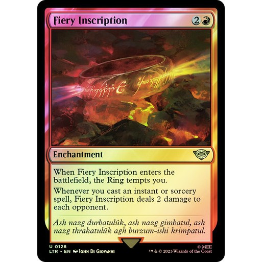 Fiery Inscription - Universes Beyond: The Lord of the Rings: Tales of ...