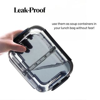 LOCAUPIN Glass Lunch Box with Spoon and Fork Microwavable Oven Safe ...