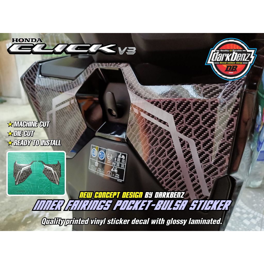 Honda Click Version 3 New Concept Quality Printed Sticker Decal ...