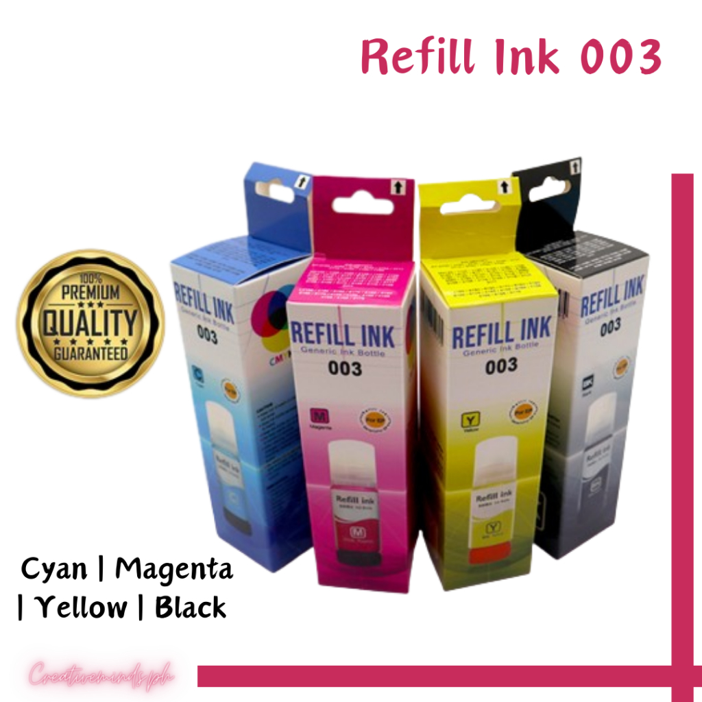 Refill 003 Dye Ink for Inkjet Printer | Shopee Philippines