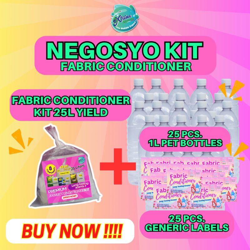 Fabric Conditioner (Fabcon Premium) WITH BOTTLES and Generic STICKERS ...