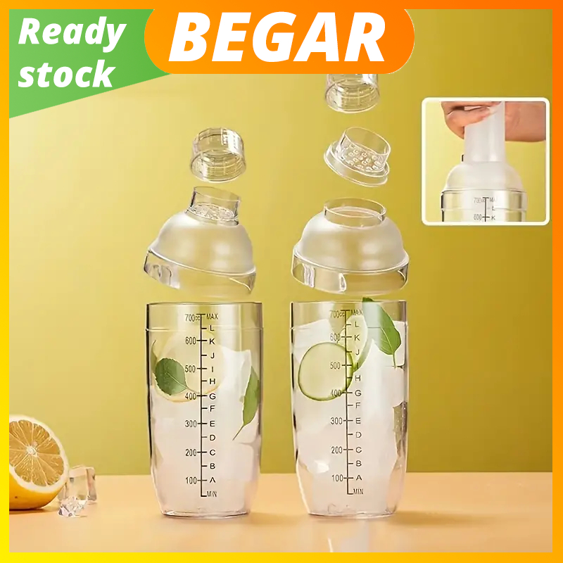 Cocktail Shaker, Plastic Drink Mixer Boba Tea Shaker,Professional Bar ...