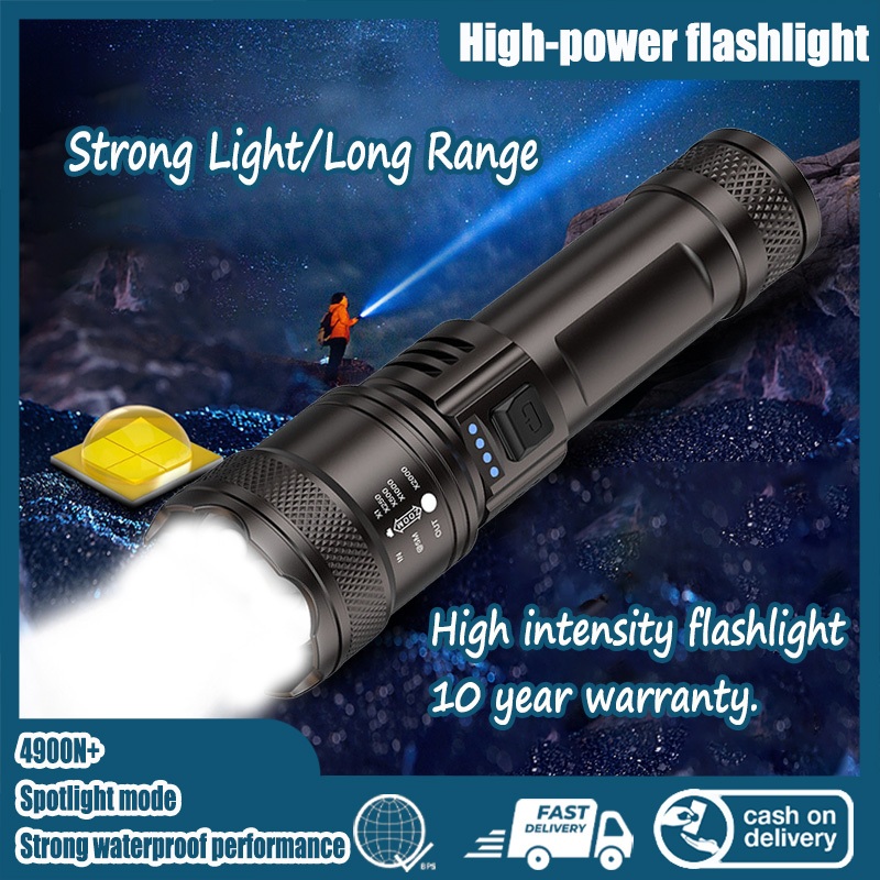 10 year warranty Mountaineering flashlight, charging flashlight ...