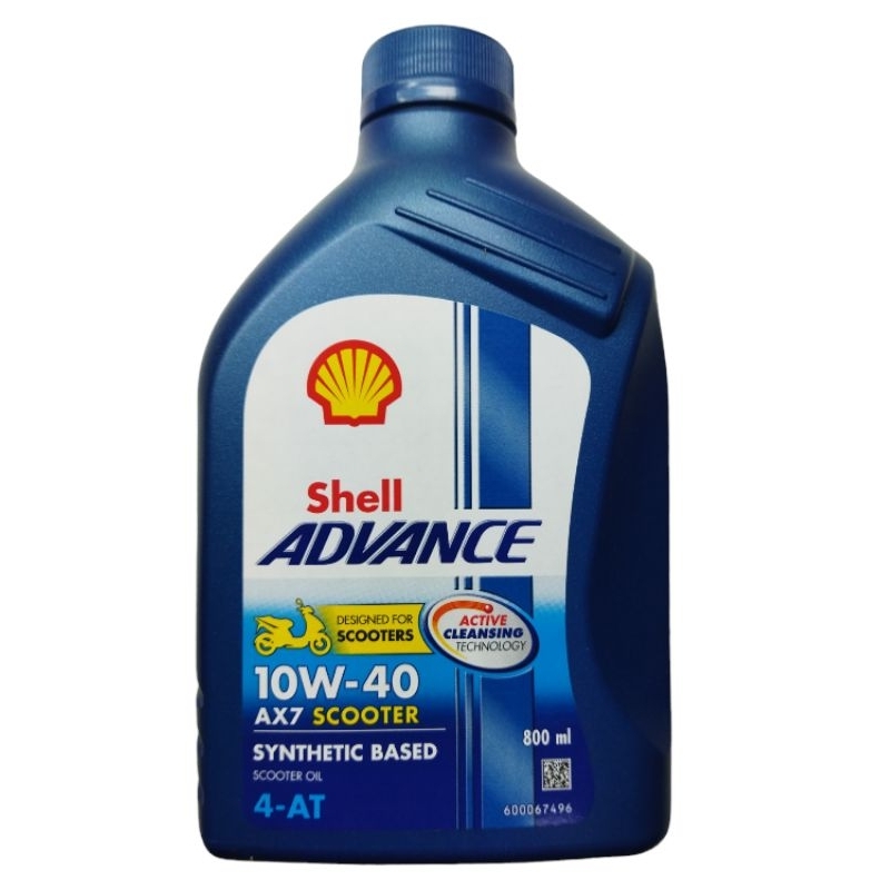 SCOOTER Engine Oil - 10W-40 Synthetic Based (800ml) SHELL ADVANCE ...