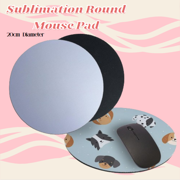 Sublimation Round Mouse Pad 20cm diameter | 3mm Thickness | Shopee ...