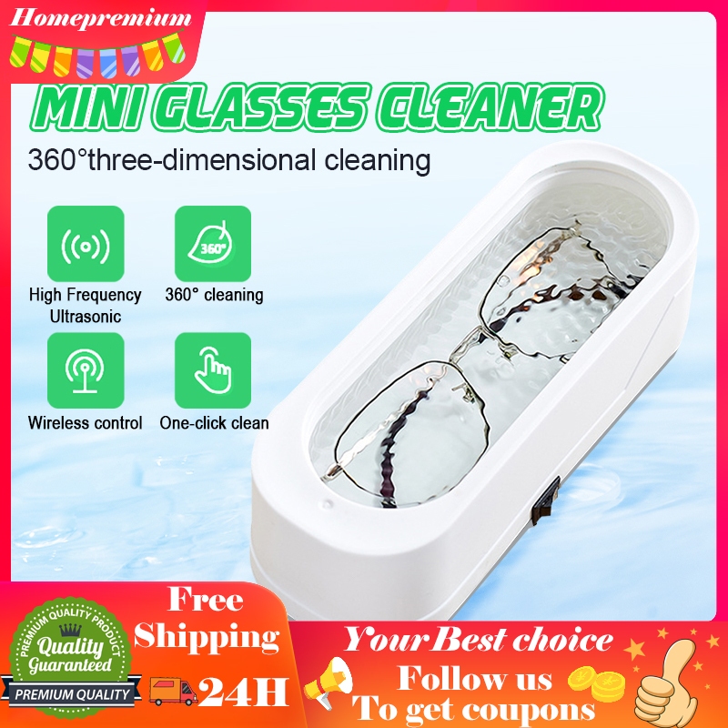 Mini Ultrasonic Cleaner Glasses Watches Jewelry Cleaning High-frequency ...