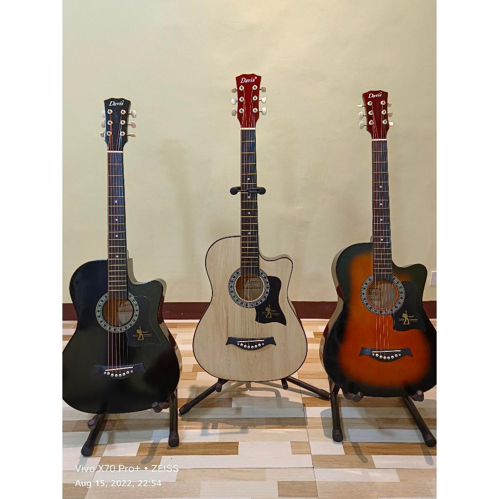 Davis JG38C Acoustic Guitar (COMPLETE PACKAGE) with CAPO, 1 set of ...