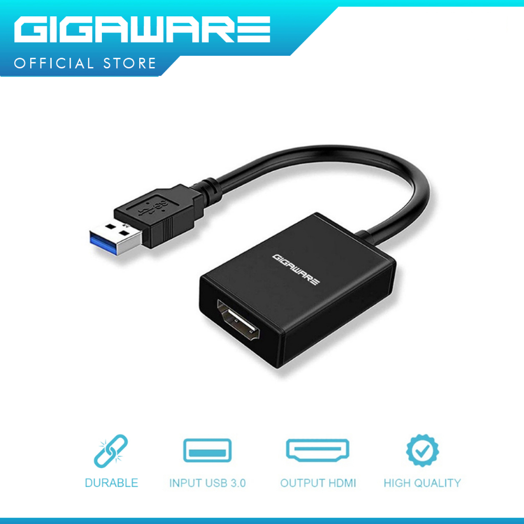 Gigaware USB 3.0 To HDMI Video Display External Cable Adapter | Shopee ...