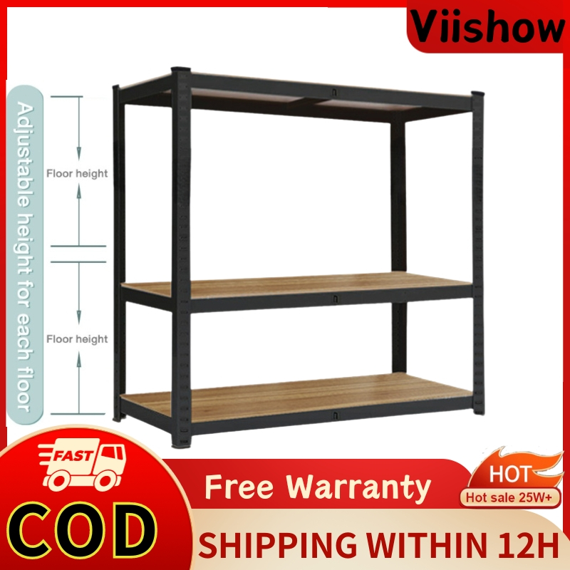 3 Layer Metal Boltless Rack Organizer Steel Rack Shelf Adjustable Heavy ...