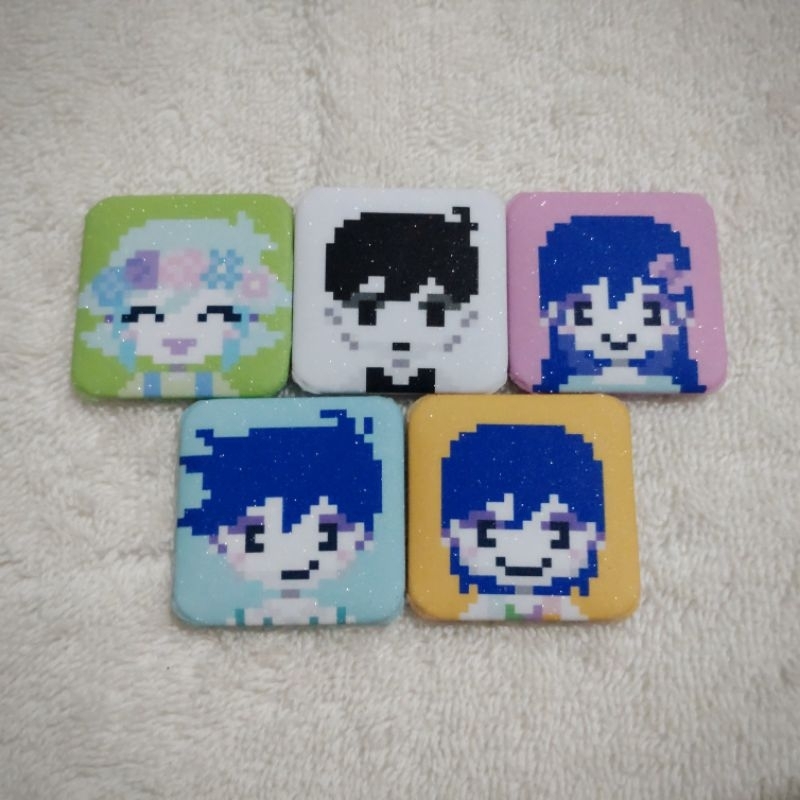 Pixel Omori Square Pins | Shopee Philippines