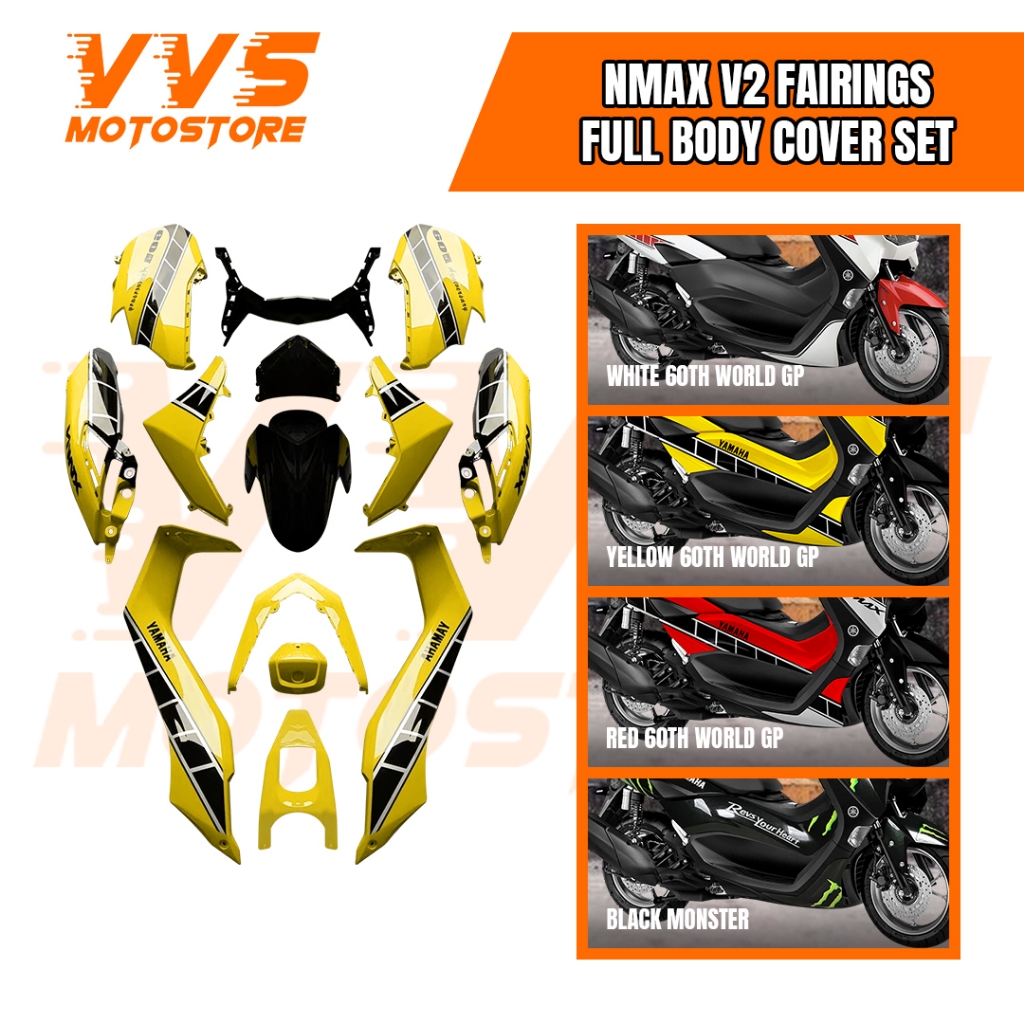 Yamaha Nmax v2 Fairings with Decals Set Original World GP 60th Design ...