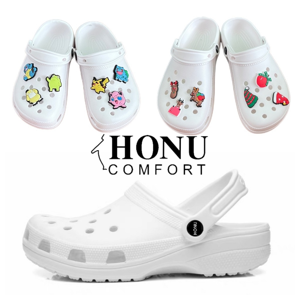 HONU Classic Clogs Men Women Kids Sandals Slippers in White Giving ...