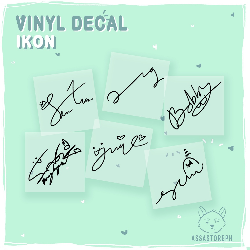 iKON Signature Decal Waterproof Sticker | Assastoreph | Shopee Philippines