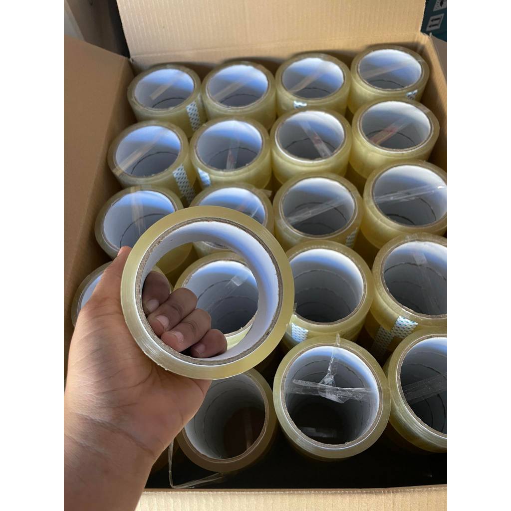 120 pcs 50 METERS TRANSPARENT PACKAGING TAPES BIG ROLL ADHESSIVE TAPES ...