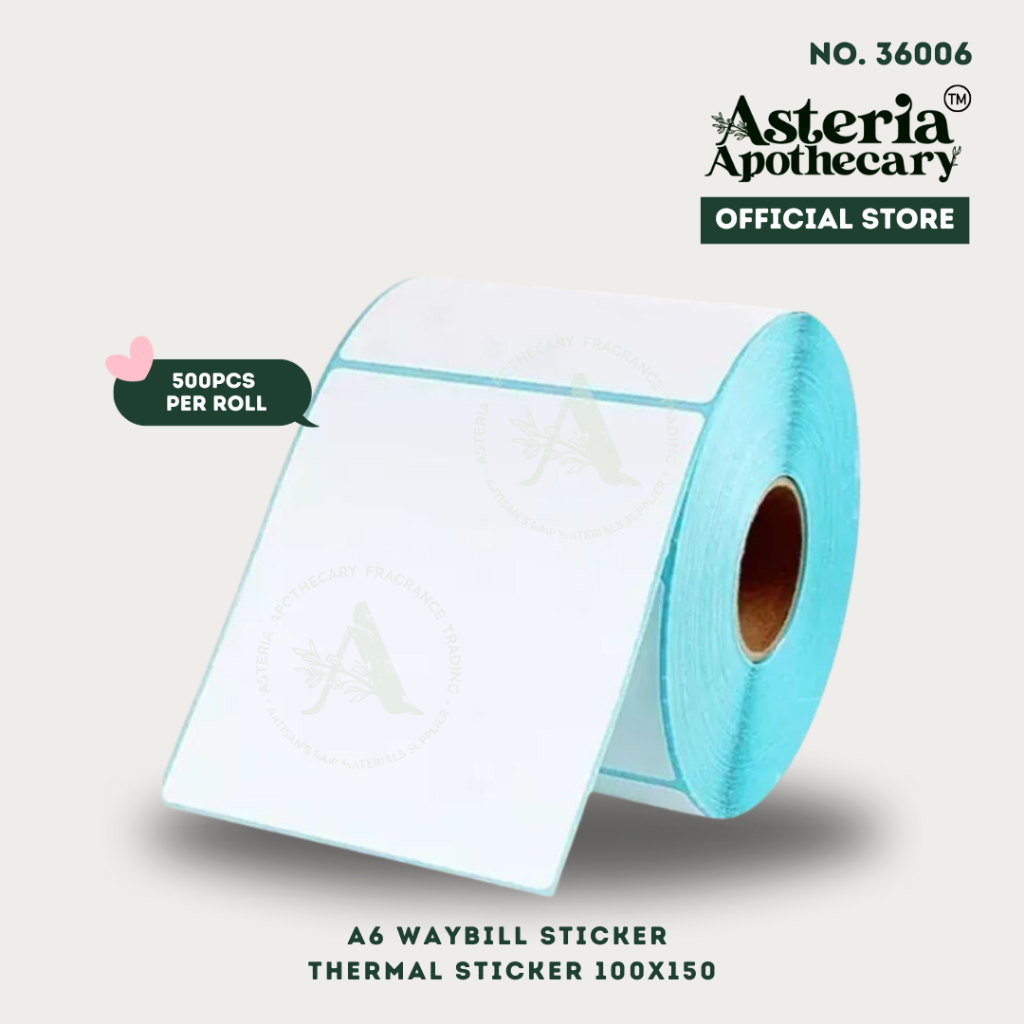 Thermal Waybill Sticker Roll A6 500pcs 100mm x 150mm - ASTERIA ...