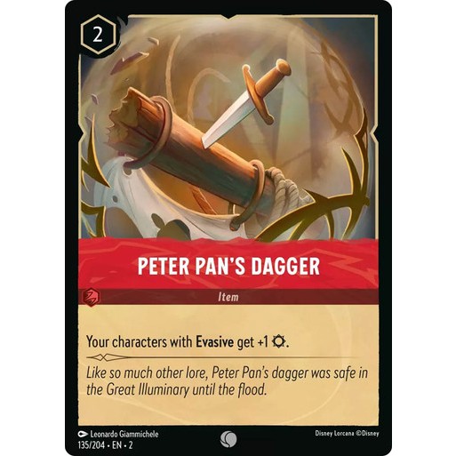 Peter Pan's Dagger Common Disney Lorcana Rise of the Floodborn | Shopee ...