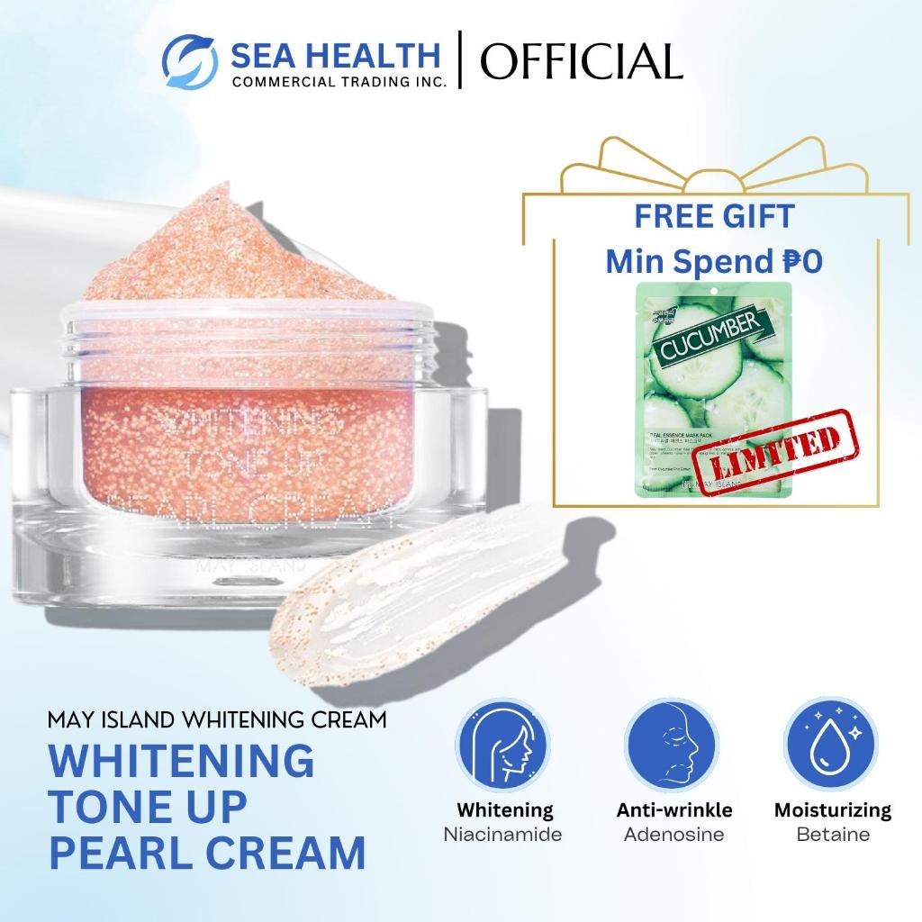 MAY ISLAND whitening tone up pearl cream 50g | Shopee Philippines