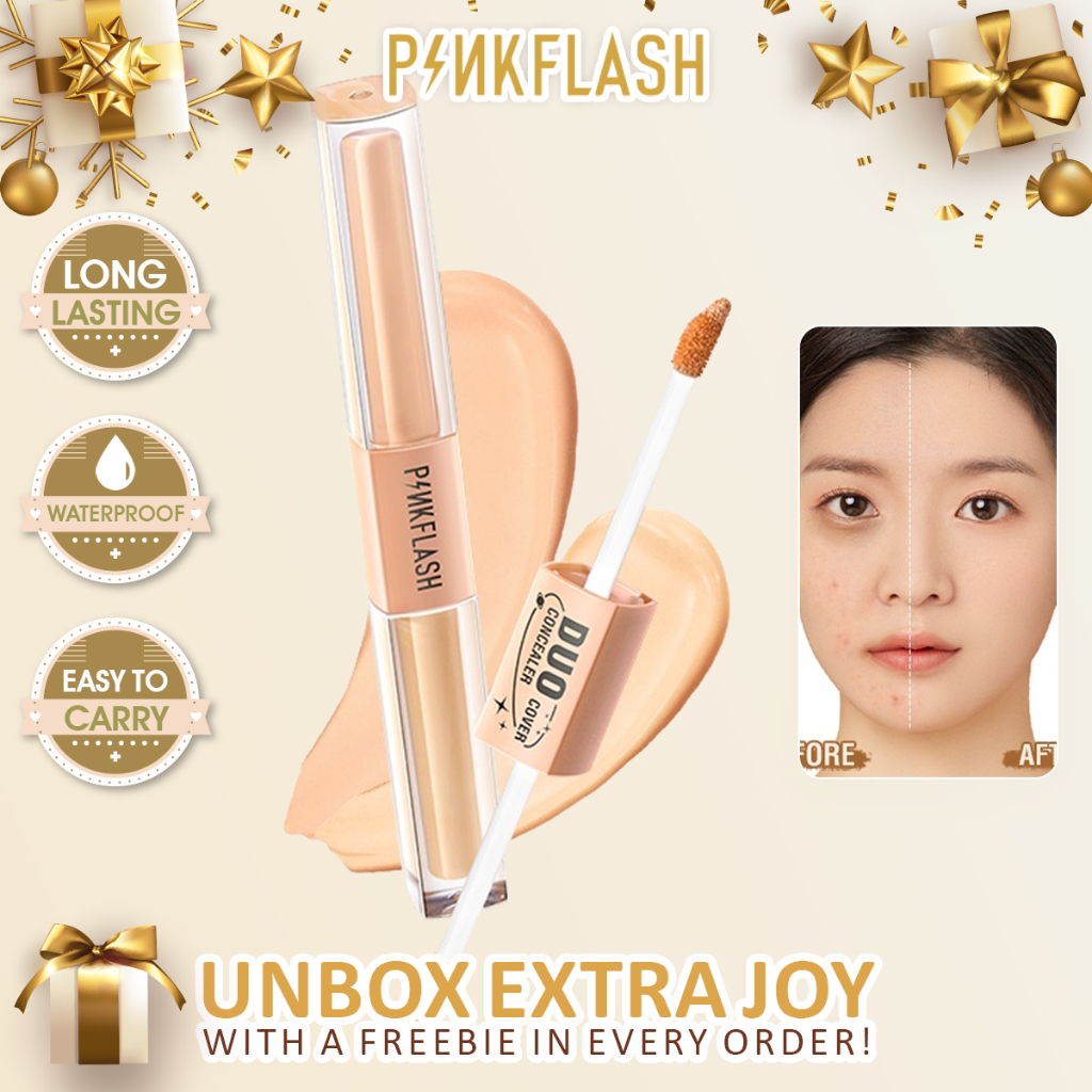 Pinkflash Waterproof 2 In 1 Dual Shade Concealer Full Coverage