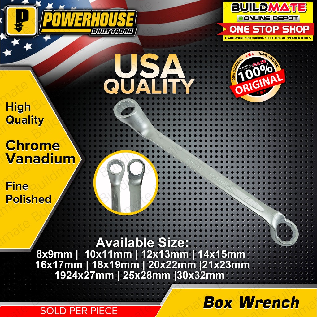 POWERHOUSE Box Wrench Chrome Vanadium SOLD PER PIECE •BUILDMATE• PHHT ...