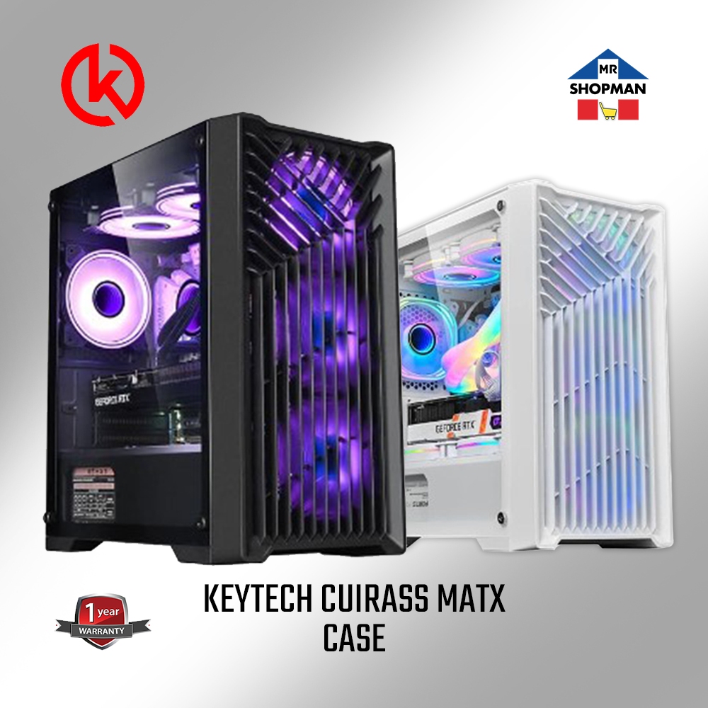 Keytech Cuirass MATX Tempered Desktop Computer PC Case | Shopee Philippines