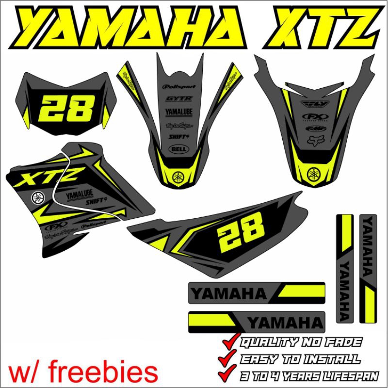 Yamaha XTZ 125 decals sticker, laminated | Shopee Philippines