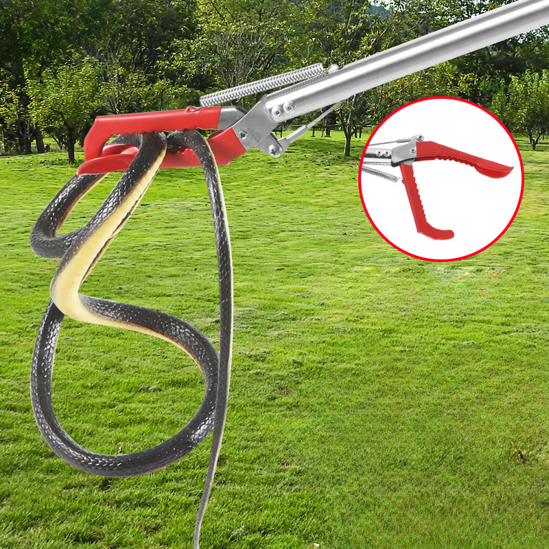Snake Catcher 59 Inch Stainless Steel Stick Reptile Snake Catcher Heavy ...