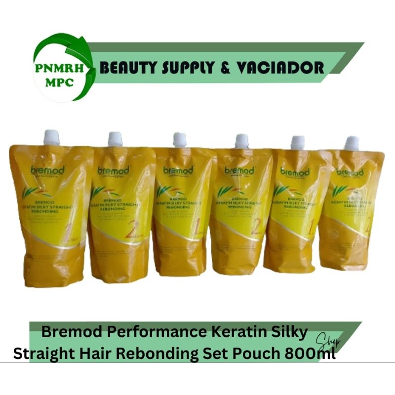 Bremod Performance Keratin Silky Straight Hair Rebonding Set Pouch 2in1 ...