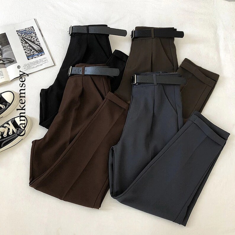 Kinwoo Plus Size 30-34 waist high-quality Trousers For Women suit pants ...