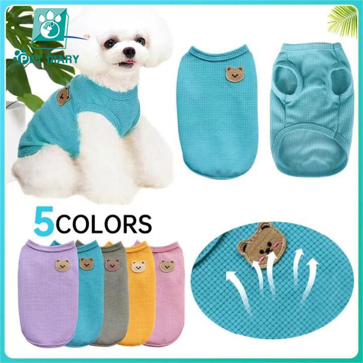 Waffle Bear Pet Dog Clothes Cat Clothes Puppy Shitzu Clothing Terno ...