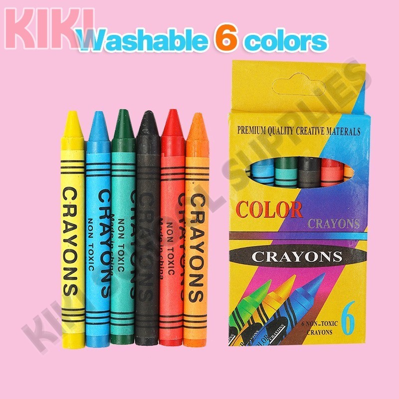 KK Crayons 6/8/12/24 Colors Kids Thin Stick Crayon Primary School ...