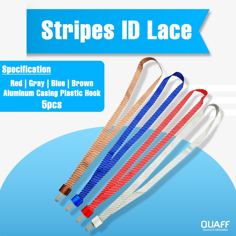 ID Lace Stripe Design With Aluminum Casing Plastic Hook 1 Inch (5 Pcs ...