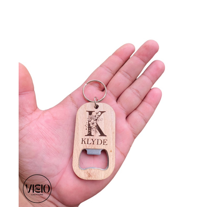 Personalized Keychain & Ref Magnet Bottle Opener | Beechwood & Bamboo ...