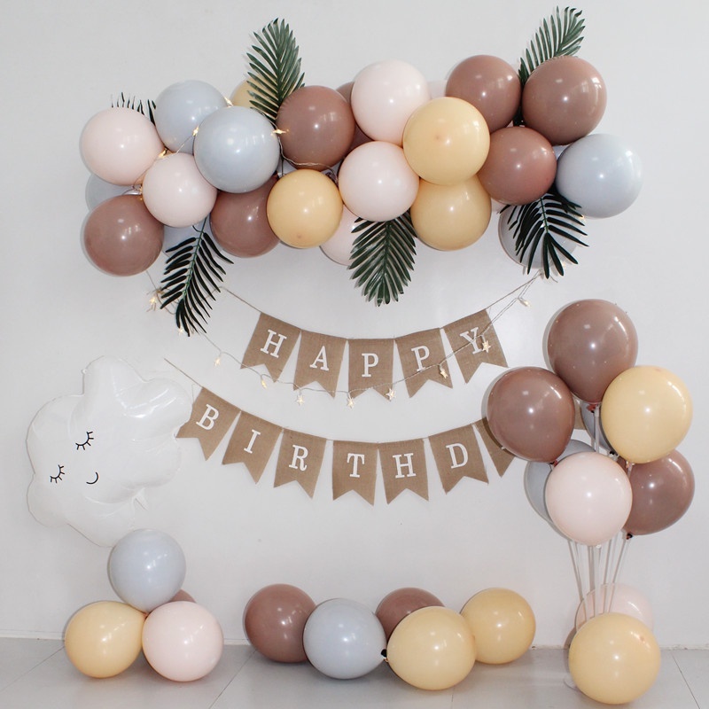 100Pcs 10 Inches Retro Morandi Color Latex Balloon Birthday Party ...