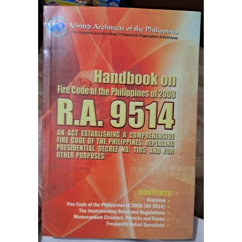 Handbook on Firecode of the Philippines of RA 9514 Onhand | Shopee ...