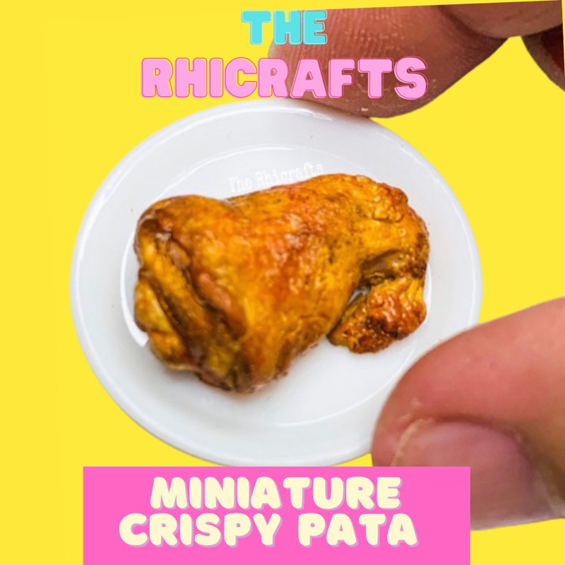 Miniature Crispy Pata miniature handmade Filipino Food chibi 1:12 scale ...