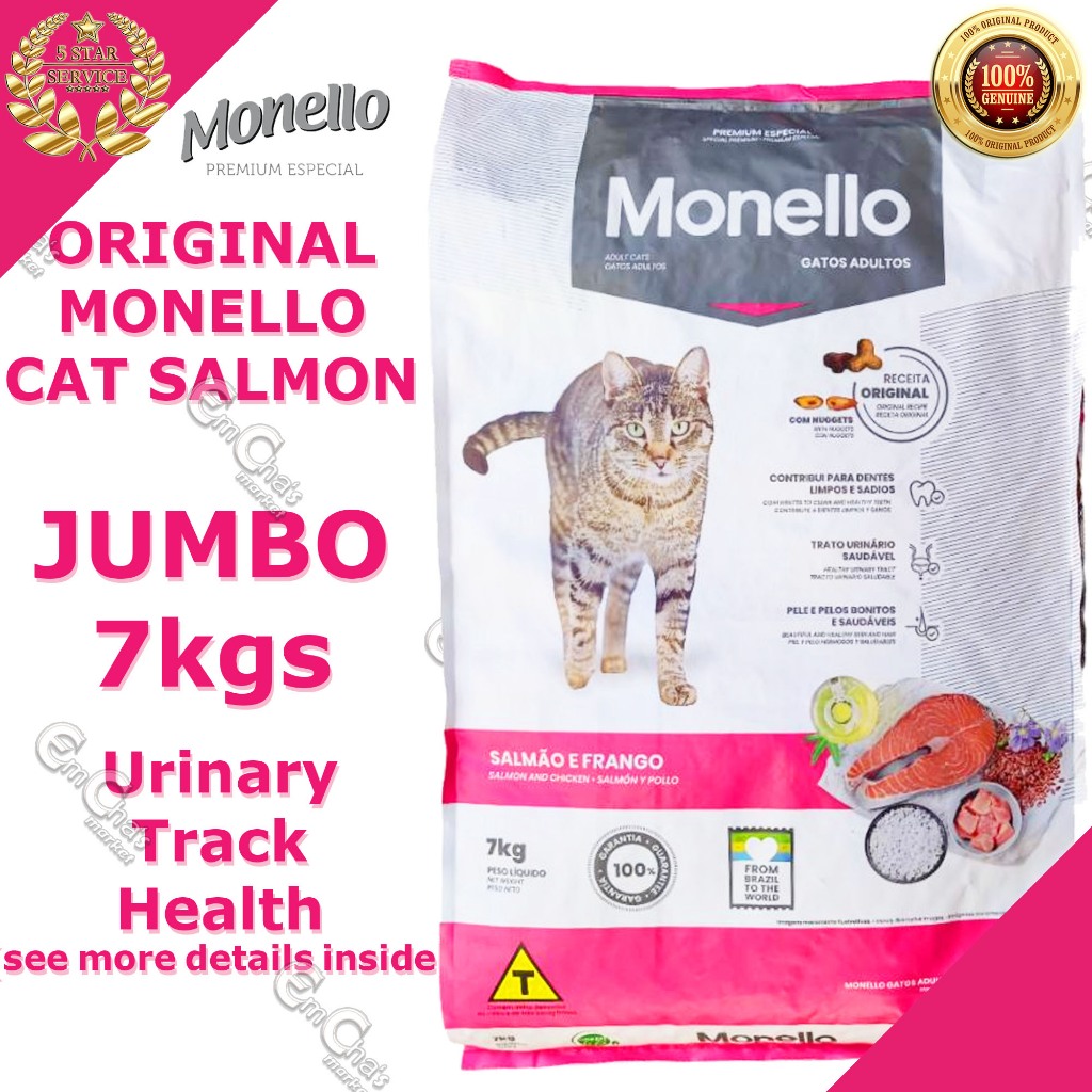 JUMBO 7kgs MONELLO CAT SALMON (URINARY TRACK HEALTH) Original Packaging ...