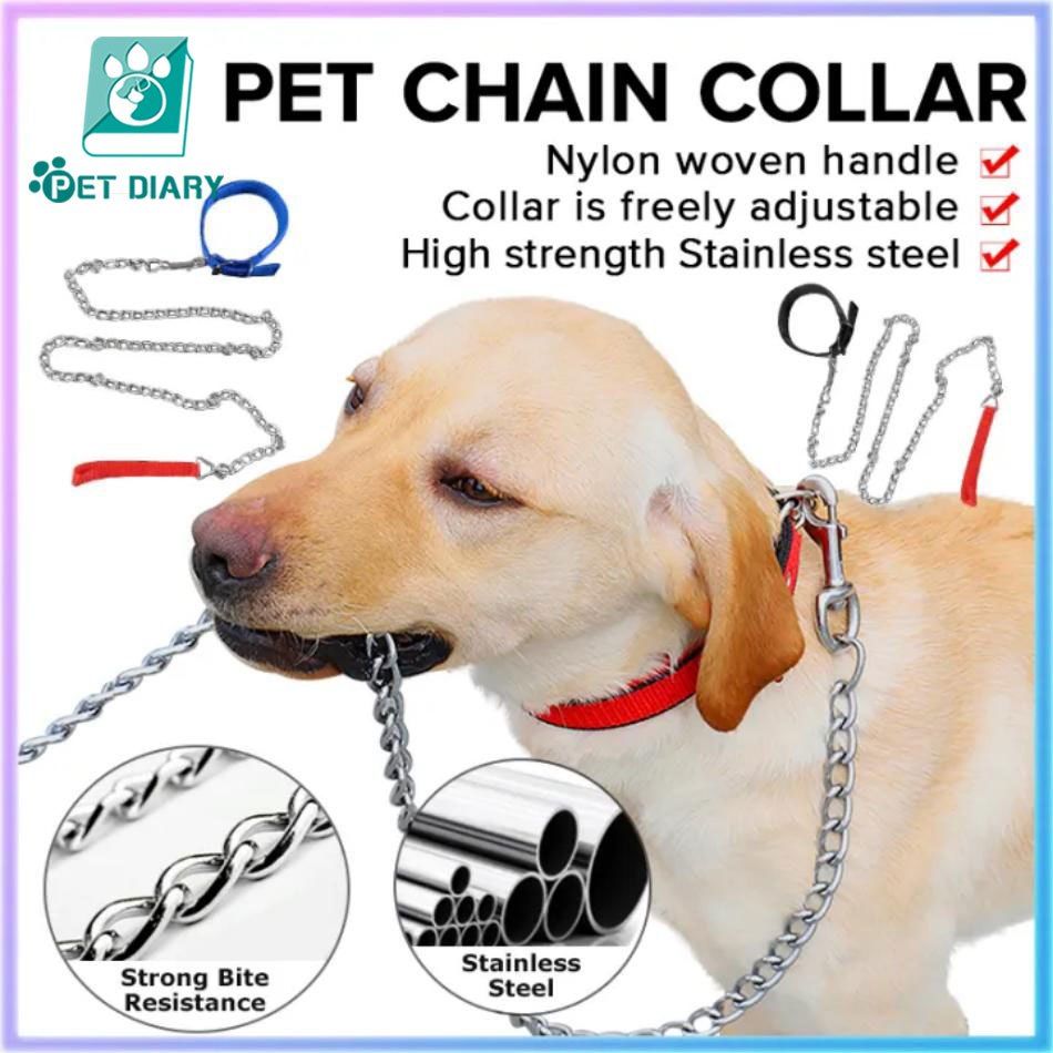 Dog chain 1.2M/1.7M stainless steel dog chain | Shopee Philippines