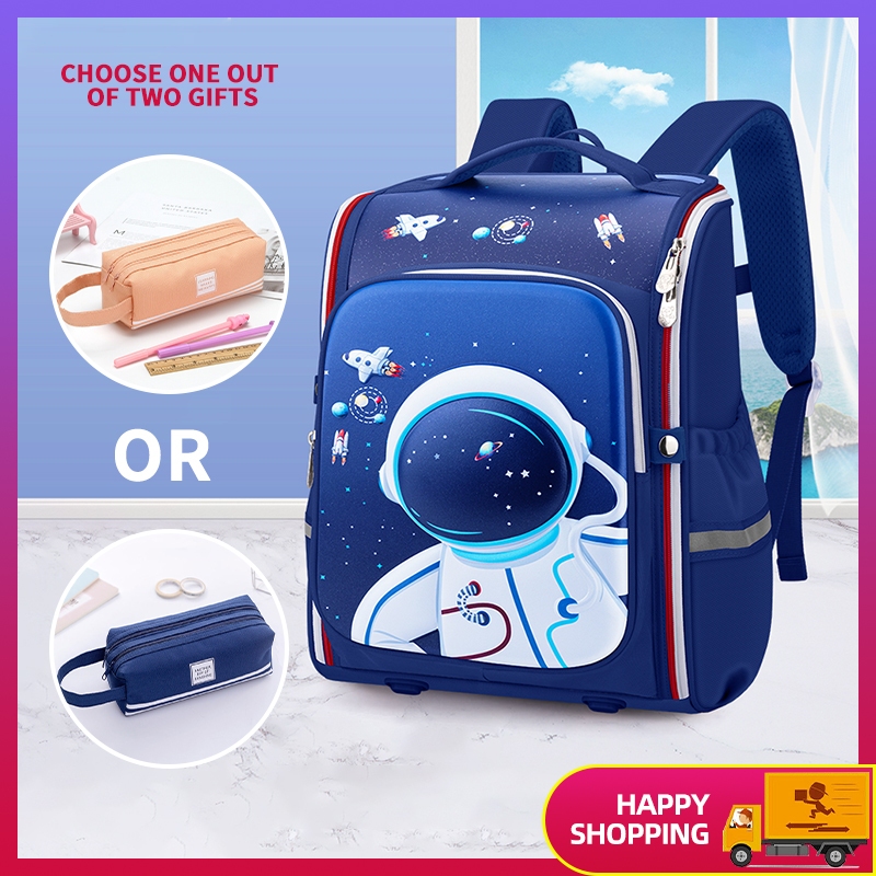 Grade 3-6 3D Astronaut Children's Schoolbag Ridge Protection School bag ...