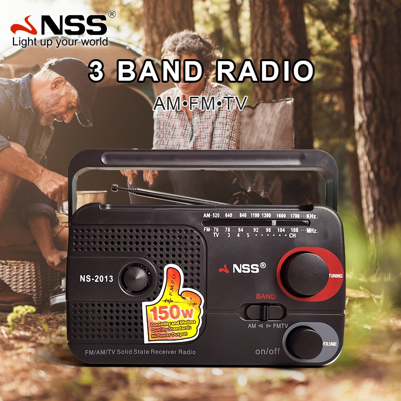 NSS Solar Radio AM/FM/SW 3-band radio with USB/TF music player and LED ...