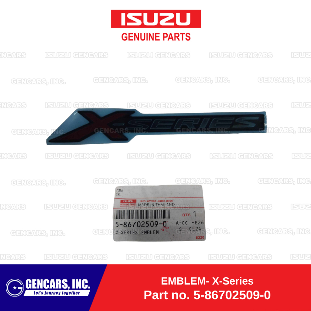 Isuzu Emblem X-series for Dmax LS 2018 (5867025090) (Genuine Parts ...